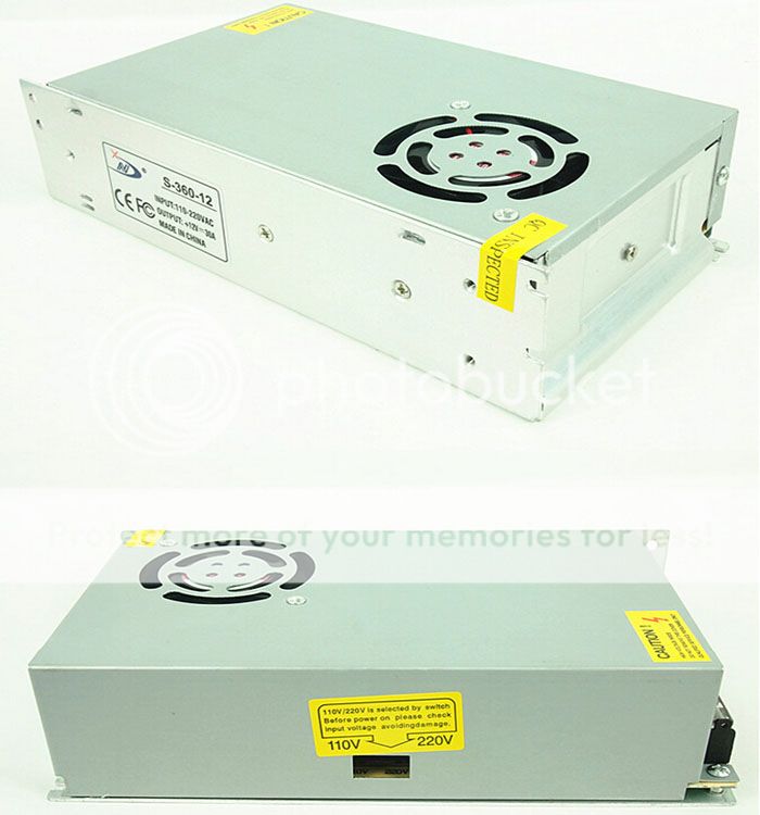 12 Volt 30 Amp 12V 30A 360W AC-DC Switching Power Supply for LCD ...